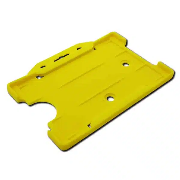 Yellow Open Face Plastic Card Holders - Landscape Premier Eco Cards