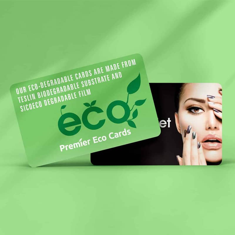 Metallic Silver Plastic Cards - Premier Eco Cards